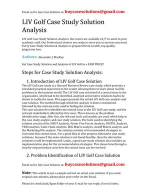 Calaméo - LIV Golf Case Study Solution Analysis
