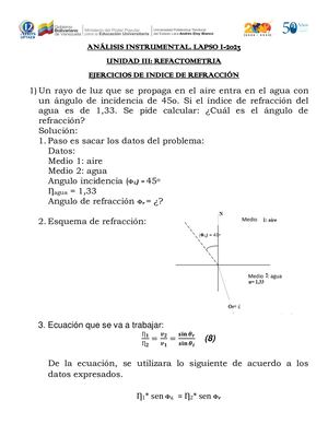 Calaméo - Clase Ejercicios Unidad Iii Refractometria