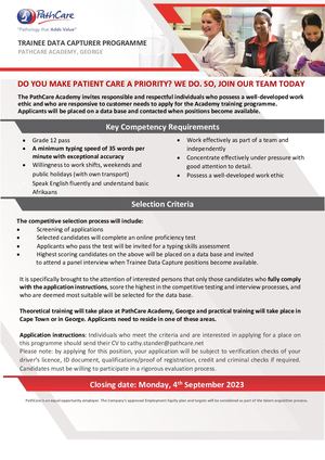 Calaméo - Ad Trainee Data Capturer Programme