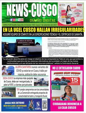 Calaméo - NEWS CUSCO Viernes Diario 2023