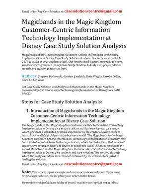Calaméo - Magicbands In The Magic Kingdom Customer Centric Information ...