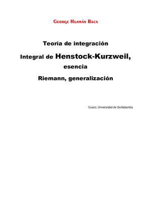 Calaméo - Teoría De Integración. Integral de Henstock-Kurzweil