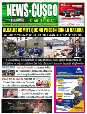 Calaméo - NEWS CUSCO 12 DE SET. Diario 2023