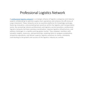 Calaméo - Professional Logistics Network