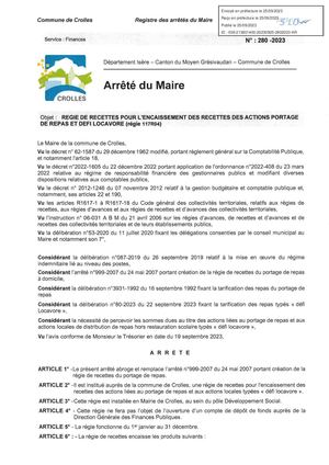 Calaméo - A280 2023 Création Régie De Recettes Portage Repas Et Défi ...