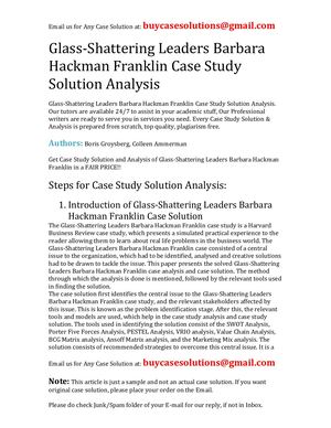 Calaméo - Glass Shattering Leaders Barbara Hackman Franklin Case Study ...