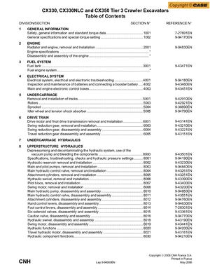 Calaméo - Case Cx330 Tier 3 Excavator Service Repair Manual