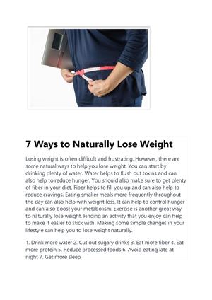 Calaméo - Content Writing (7 Ways To Naturally Lose Weight)