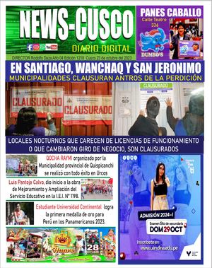 Calaméo - NEWS CUSCO Lunes 23 De Octubre 2023