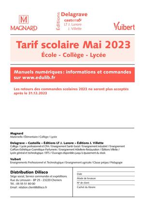 Calaméo - MAGNARD - Tarif 2023