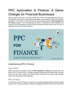 Calaméo - Ppc Automation In Finance A Game Changer For Financial Businesses