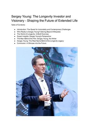 Calaméo - Sergey Young Offers Ten Substances to Stay Forever Young