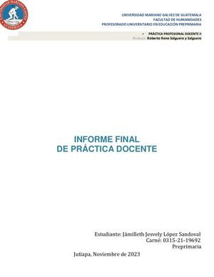 Calaméo - Informe Final De Practica Docente 2023