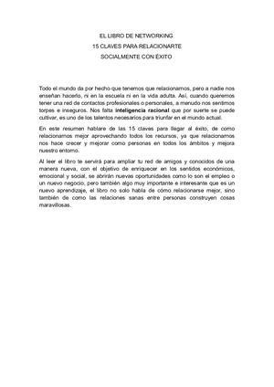 Calaméo - Resumen del libro networking
