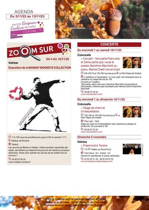 Calaméo - Agenda du 03 au 13 Novembre 2023