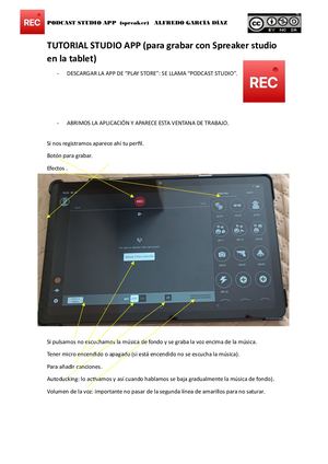 Calaméo - Tutorial Podcast Studio App Spreaker