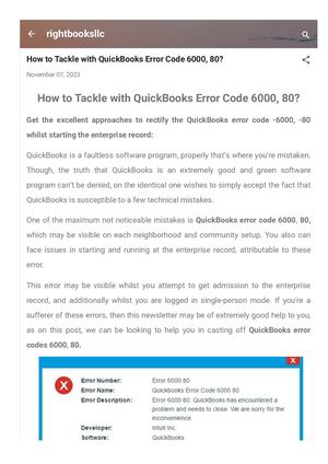 Calaméo - How To Tackle With Quick Books Error Code 6000, 80