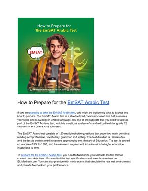 Calaméo - How to Prepare for the EmSAT Arabic Test