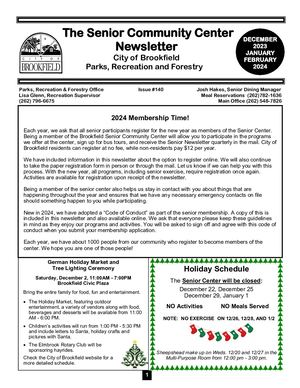 Calaméo - Senior Newsletter Winter 2023-24