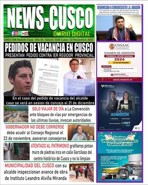 Calaméo - NEWS CUSCO 22 De Noviembre 2023