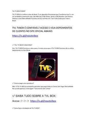 Calaméo - Tvl Tv Box É Bom Tvl Box Vale A Pena