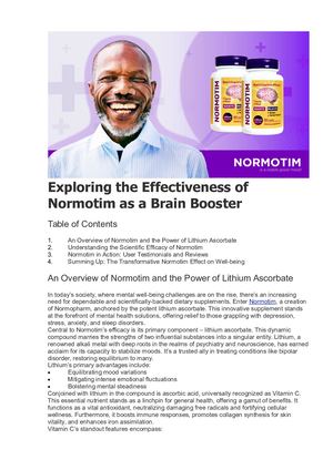 Calaméo - Brain Booster Normotim Brochure