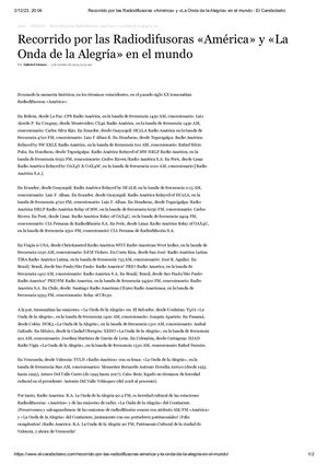 Calaméo - Recorrido Por Las Radiodifusoras «América» Y «La Onda De La ...