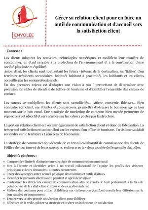 Calaméo - Programme Formation Gérer Sa Relation Client Pour En Faire Un Outil De Communication ...