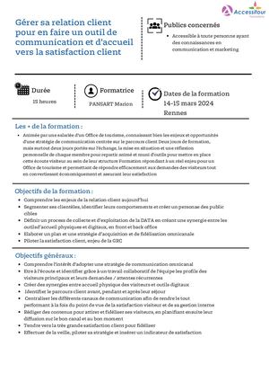 Calaméo - Programme Formation Gérer Sa Relation Client Pour En Faire Un Outil De Communication ...
