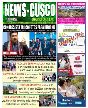Calaméo - NEWS CUSCO 20 De Dic 2023