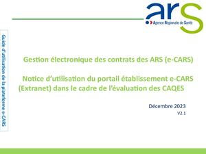 Calaméo - Notice utilisation PLateforme CAQES - eCARS
