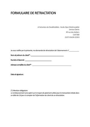 Calaméo - Formulaire De Retractation