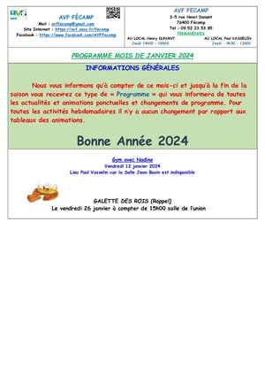 Calaméo - Programme du mois de Janvier 2024
