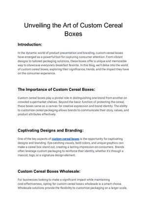 Calaméo - Unveiling The Art Of Custom Cereal Boxes A Feast For The Eyes ...