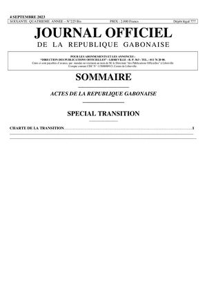 Calaméo - Charte De La Transition Du Gabon, In: Journal Officiel, 4 ...