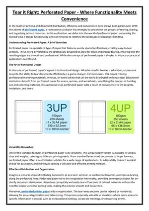 Calaméo - Tear It Right Perforated Paper Where Functionality Meets ...