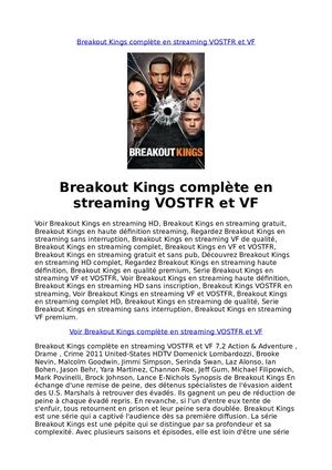 Calaméo - Breakout Kings Complète En Streaming Vostfr Et Vf