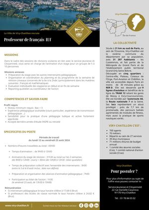 Calaméo - Annonce professeur de Français