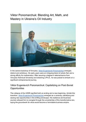 Calaméo - Виктор Пономарчук — биография главы ViOil, профессиональные достижения