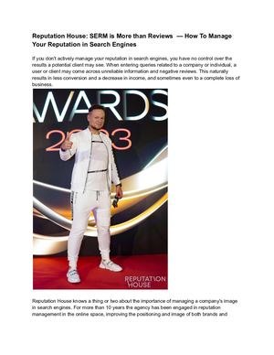 Calaméo - Reputation House Serm Is More Than Reviews — How To Manage ...