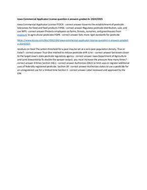 Calaméo - Iowa Commercial Applicator License Question N Answers Graded A