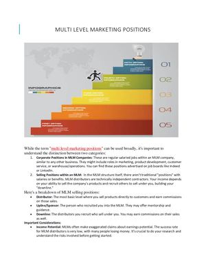 Calaméo - Multi Level Marketing Positions