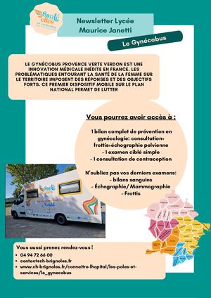 Calaméo - Newsletter Lycée Maurice Janetti - Gynécobus