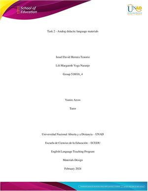 Calaméo - Task 2 - Analog didactic language materials