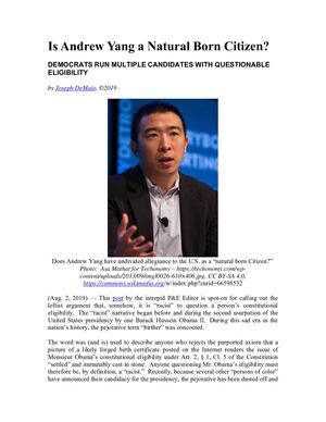 Calaméo - Is Andrew Yang A Natural Born Citizen