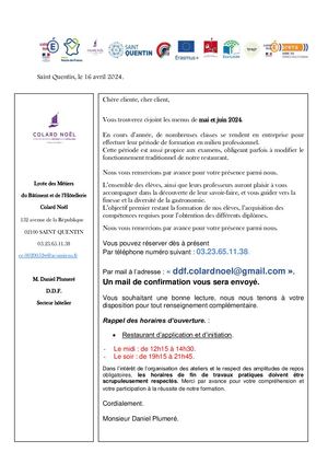 Calaméo - Lettre Client Mai Juin 2024