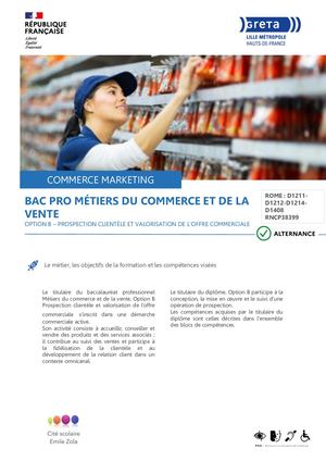 Calaméo - BAC Pro Metier Du Commerce Et De La Vente Option B Lp Zola ...