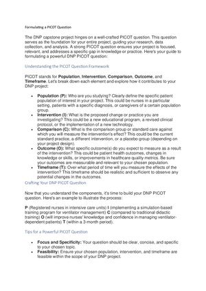 Calaméo - Formulating A Picot Question