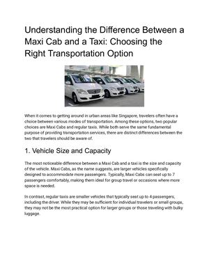 Calaméo - Understanding the Difference Between a Maxi Cab and a Taxi ...