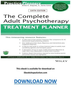 Calaméo - The Complete Adult Psychotherapy Treatment Planner 6th Edition Pdf